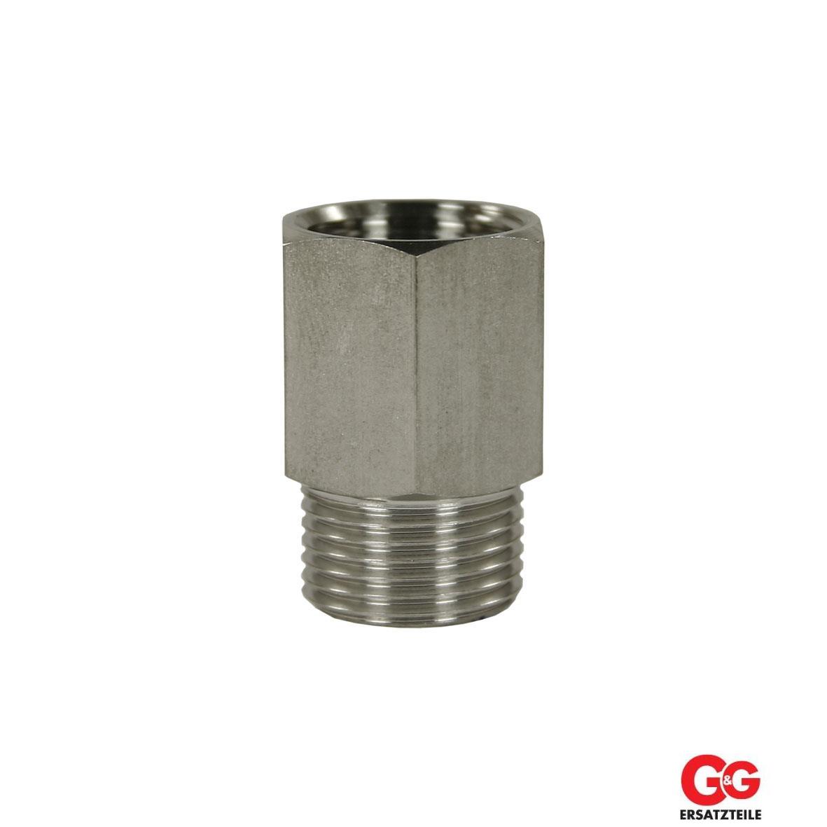 Reduzier Nippel 1/4" - 1/4" AG-IG Edelstahl 250 bar 26 mm | Extension nipples | Nipples ...